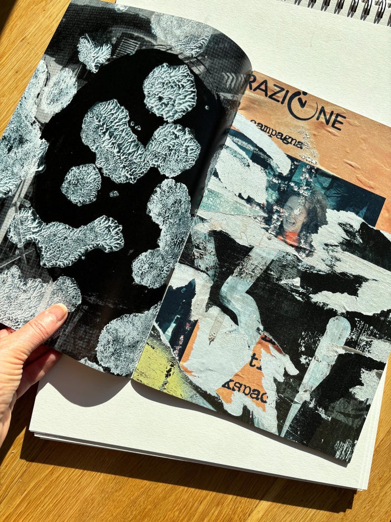 Cut & Paste Collage Magazine: Handmade Paper Textures, A4 Size - Etsy