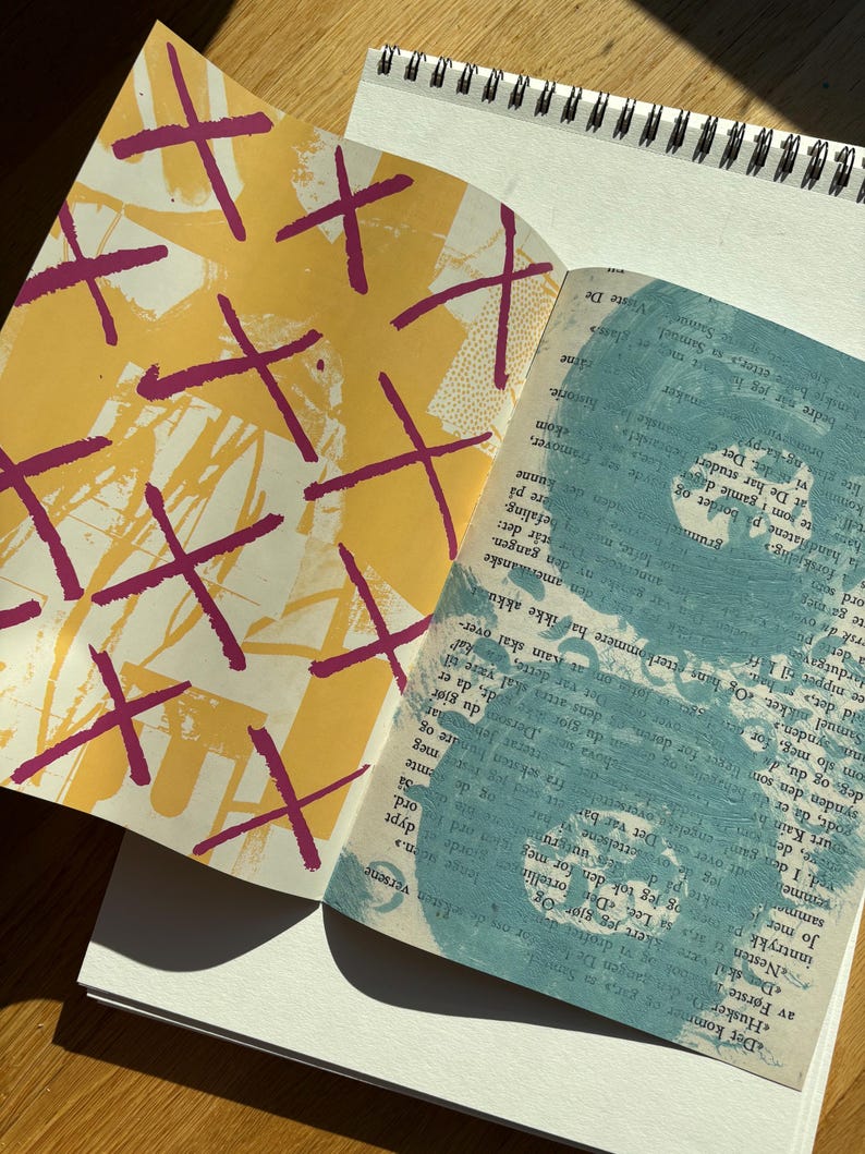 Cut & Paste Collage Magazine: Handmade Paper Textures, A4 Size - Etsy