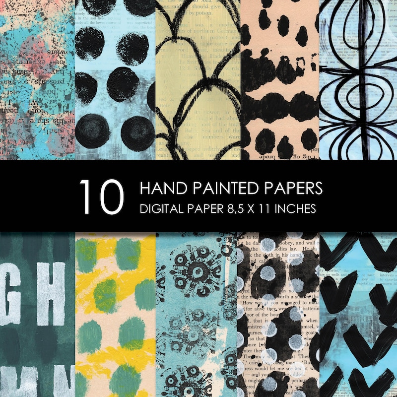 Hand Painted Papers - Etsy