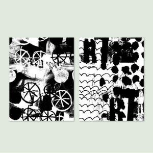 Paper Collage Kit - Grunge Style - 10 Printable Paper for Creating ...