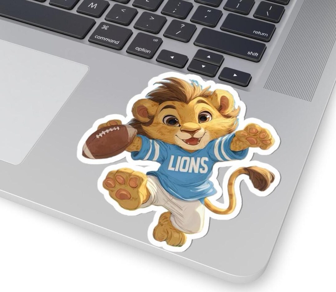 Detroit Lions Cub Sticker: Kids Football Sports Decor - Etsy
