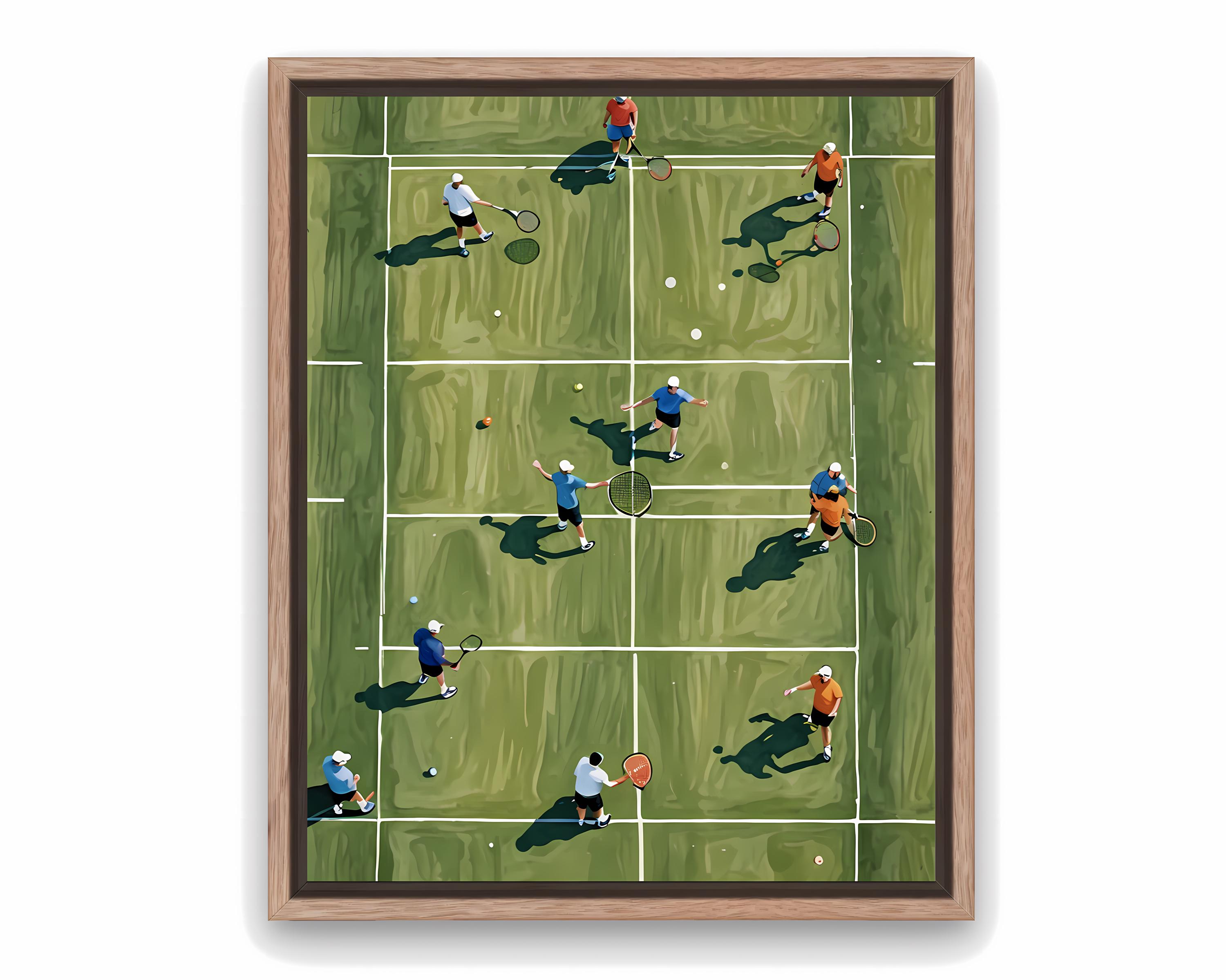 Vintage Tennis Poster Digital Art, Classic Old School Tennis Wall Art ...