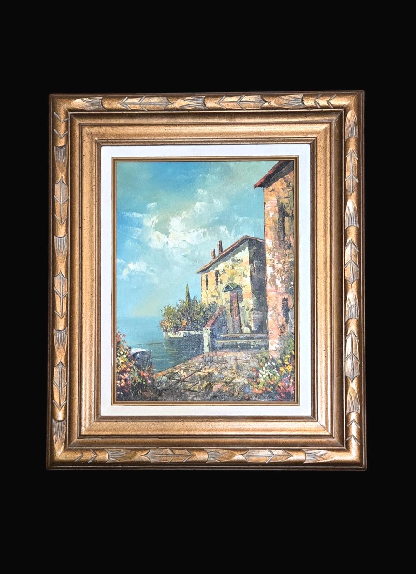 Romano Rossini Original Landscape Oil Painting, 12" X 16" Canvas With ...