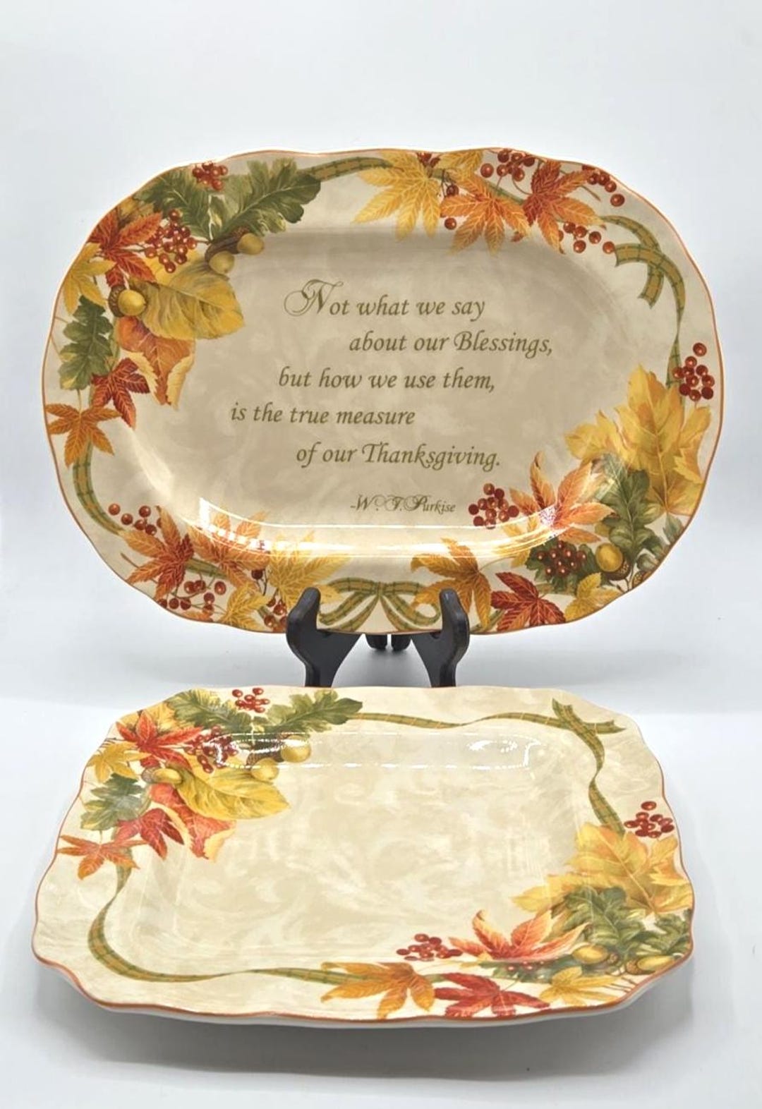 Vintage 222 Fifth Autumn Celebration Fine China - Dinner Plate & Oval ...