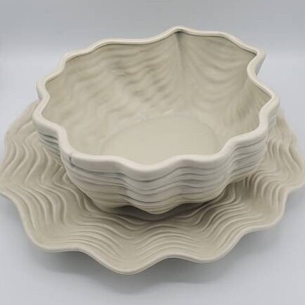 Vintage, 1975, GIANT, Fitz and Floyd Shell / Coquille Soup Tureen W Lid ...