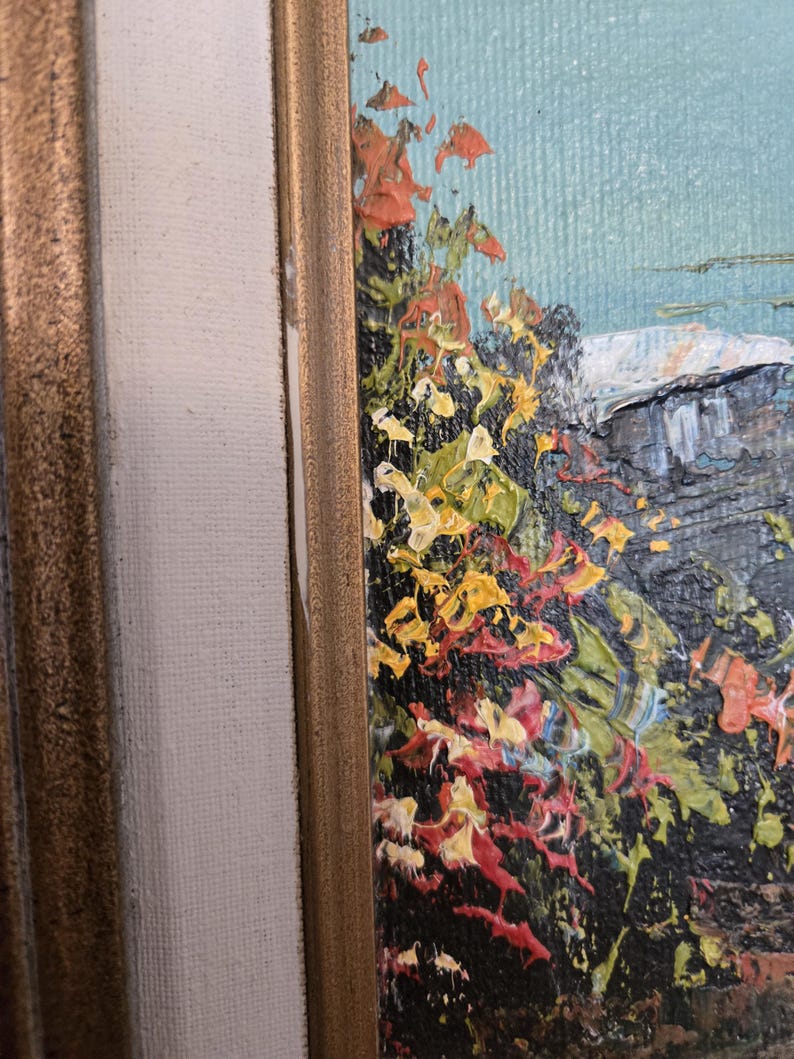 Romano Rossini Original Landscape Oil Painting, 12" X 16" Canvas With ...