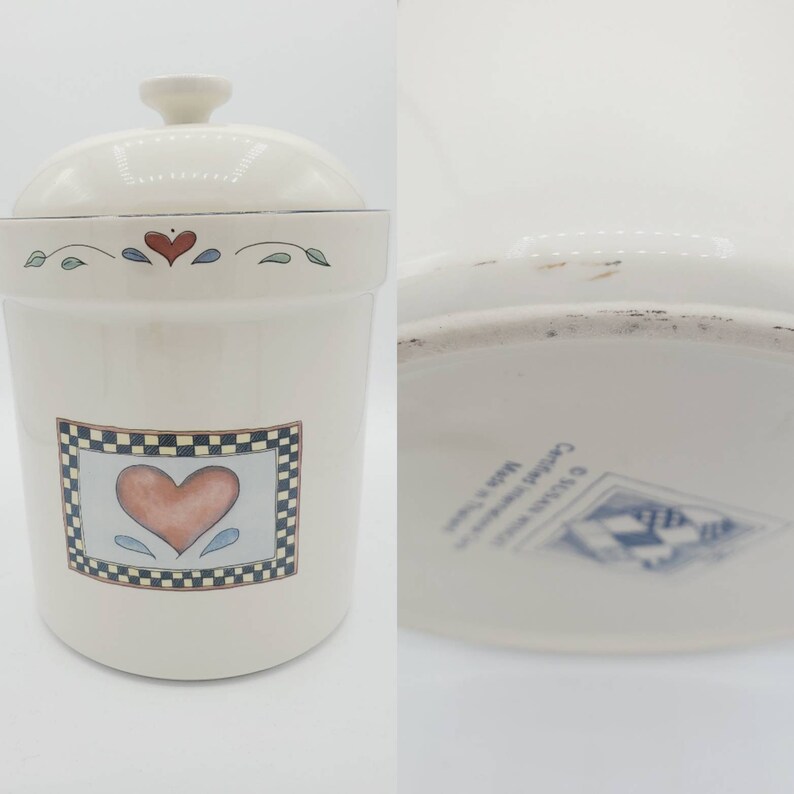 Vintage, 1980s, Susan Winget Checkerboard Farms 4 Piece Fruit Canister ...