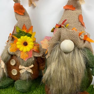 Fall Leaf Gnomes Sunflower Gnomes Thanksgiving Gnomes Thanksgiving ...