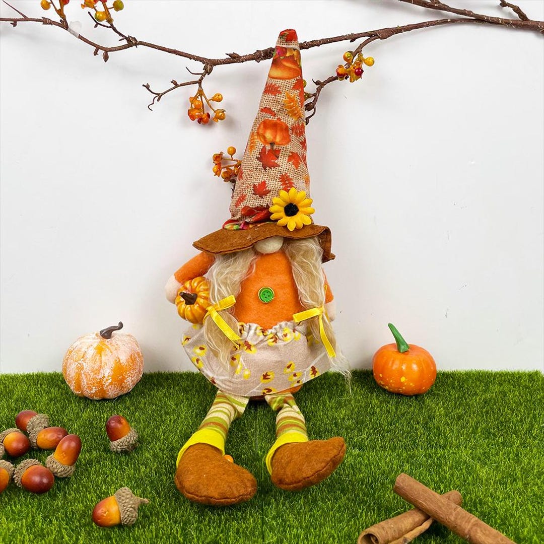 Long Legged Gnome With Corn in Hand Sunflower Maple Leaf Long Legged ...