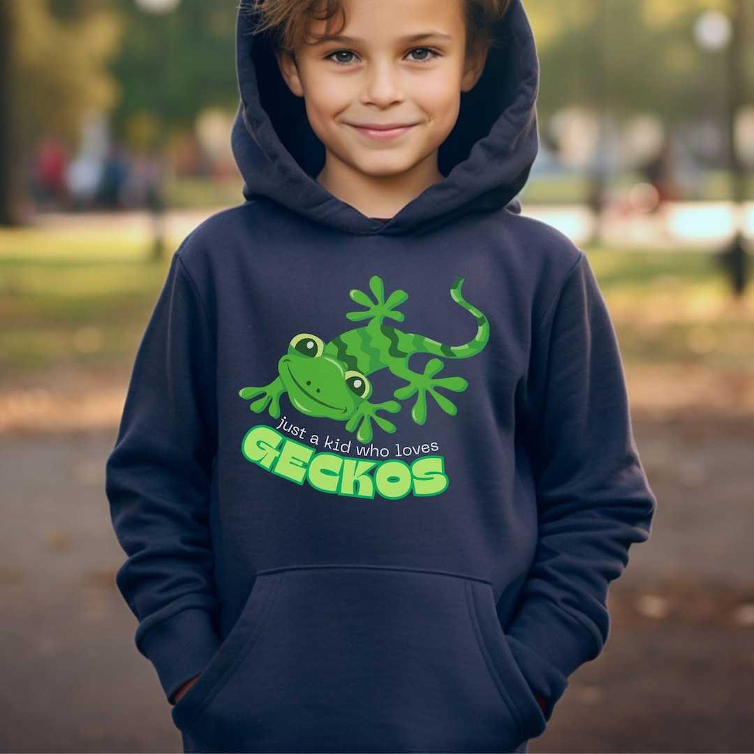 Just a Kid Who Loves Geckos Shirt, Gecko Lover Kids Sweatshirt, Reptile ...