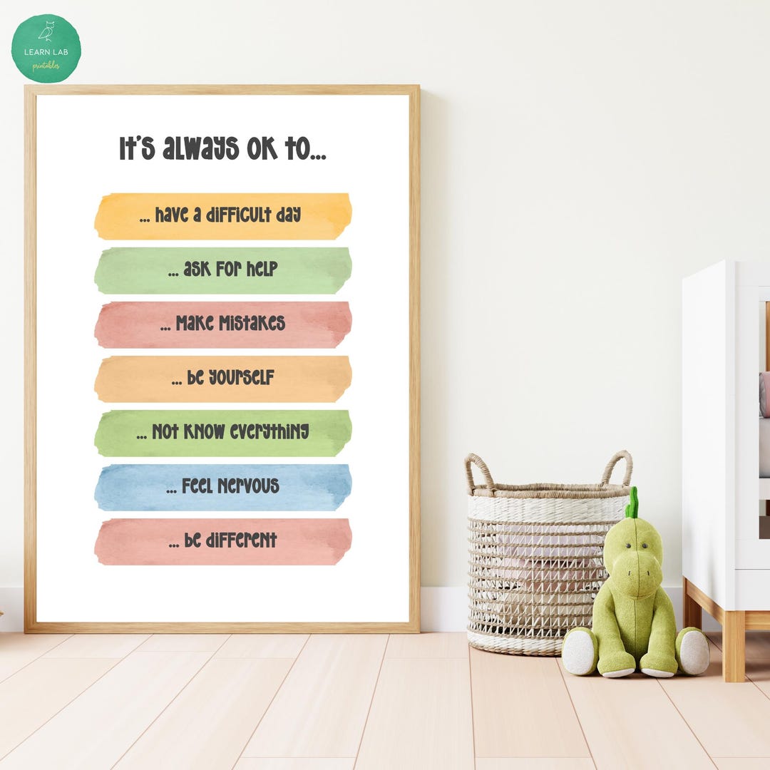 Emotional Wellbeing Poster for Kids | It's Always OK to ...