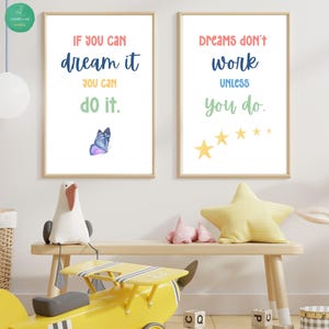Set of 8 Inspirational Posters for Kids | Printable Educational Wall ...