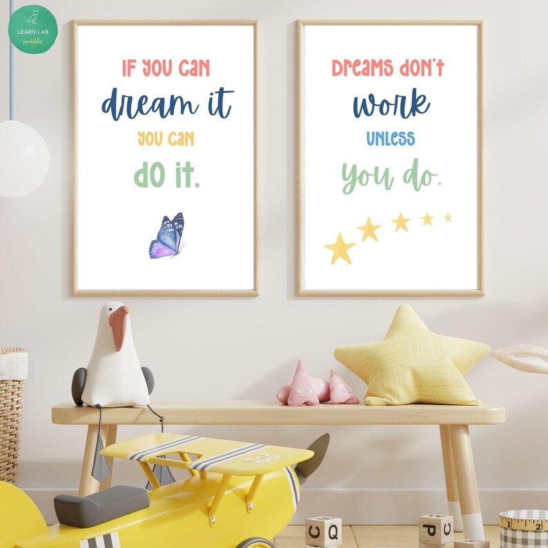 Set of 8 Inspirational Posters for Kids | Printable Educational Wall ...