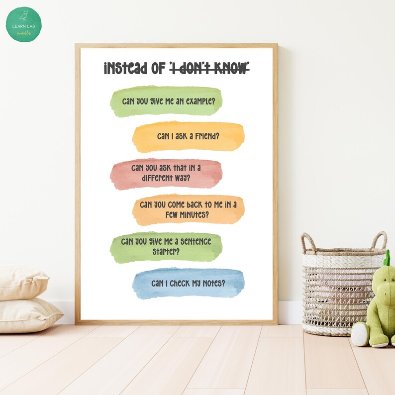 Mindfulness Poster for Kids | Printable Growth Mindset Wall Art ...