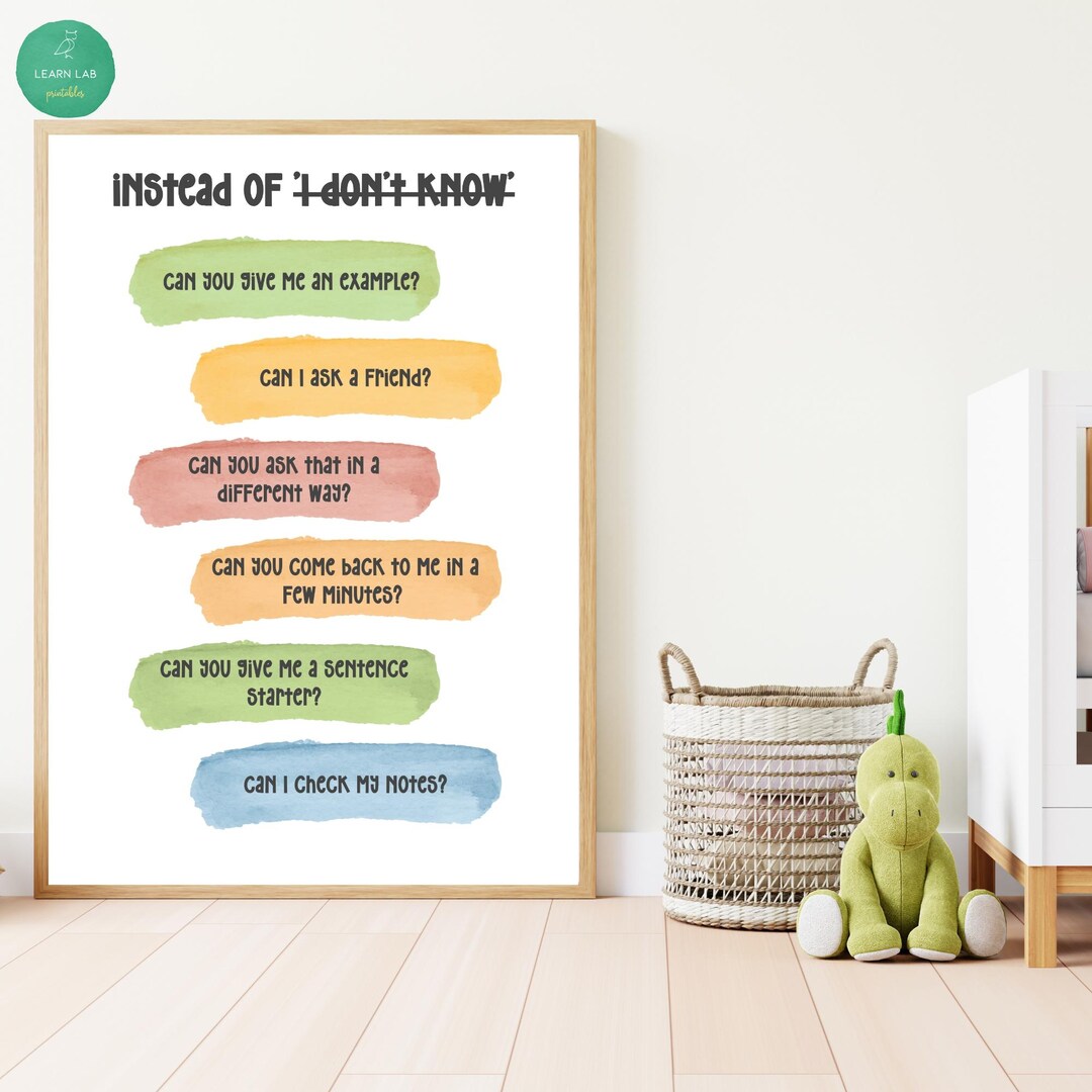 Mindfulness Poster for Kids | Printable Growth Mindset Wall Art ...