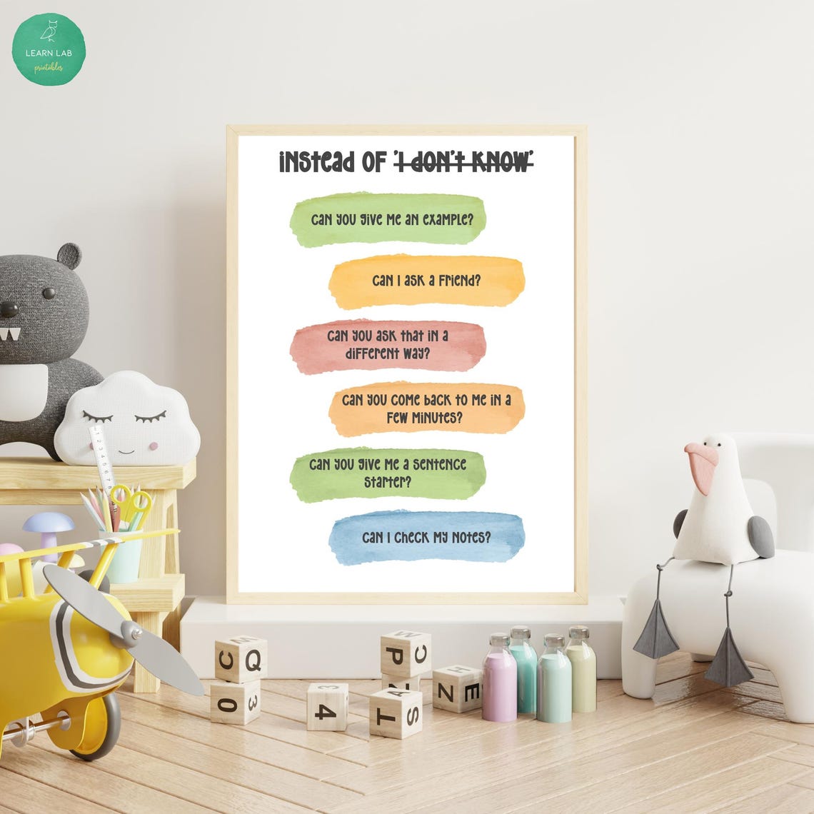 Mindfulness Poster for Kids | Printable Growth Mindset Wall Art ...