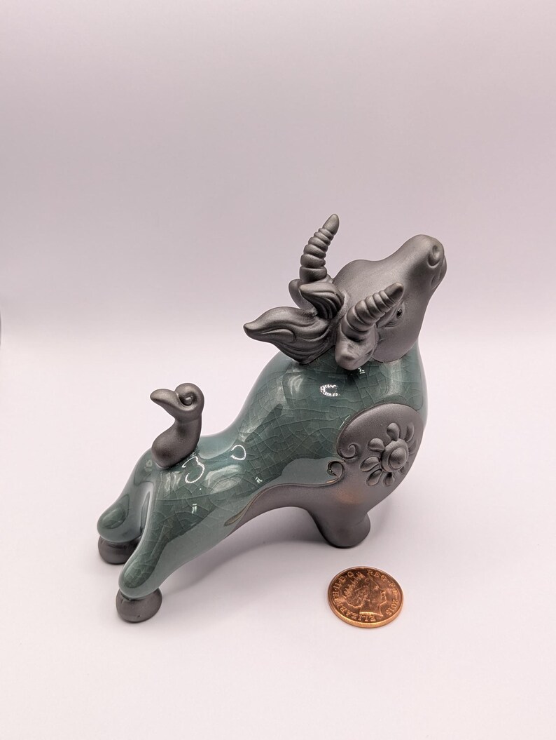 Elegant Ceramic Bull Sculpture Glossy Decorative Animal Art Piece - Etsy UK