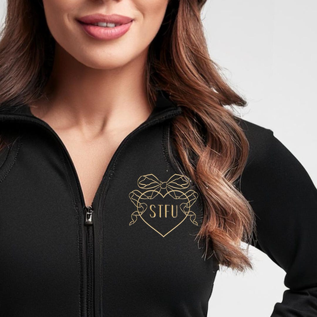 Dainty & Discreet STFU Heart Logo Ladies Quarter-zip Pullover // Funny ...