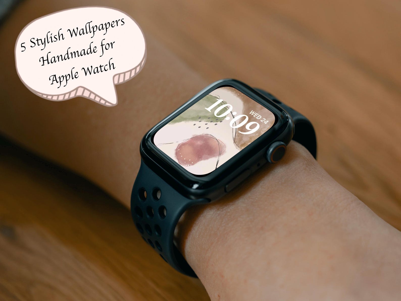 Minimalist Earthy Apple Watch Wallpaper, Neutral Earth Tones, Simple ...