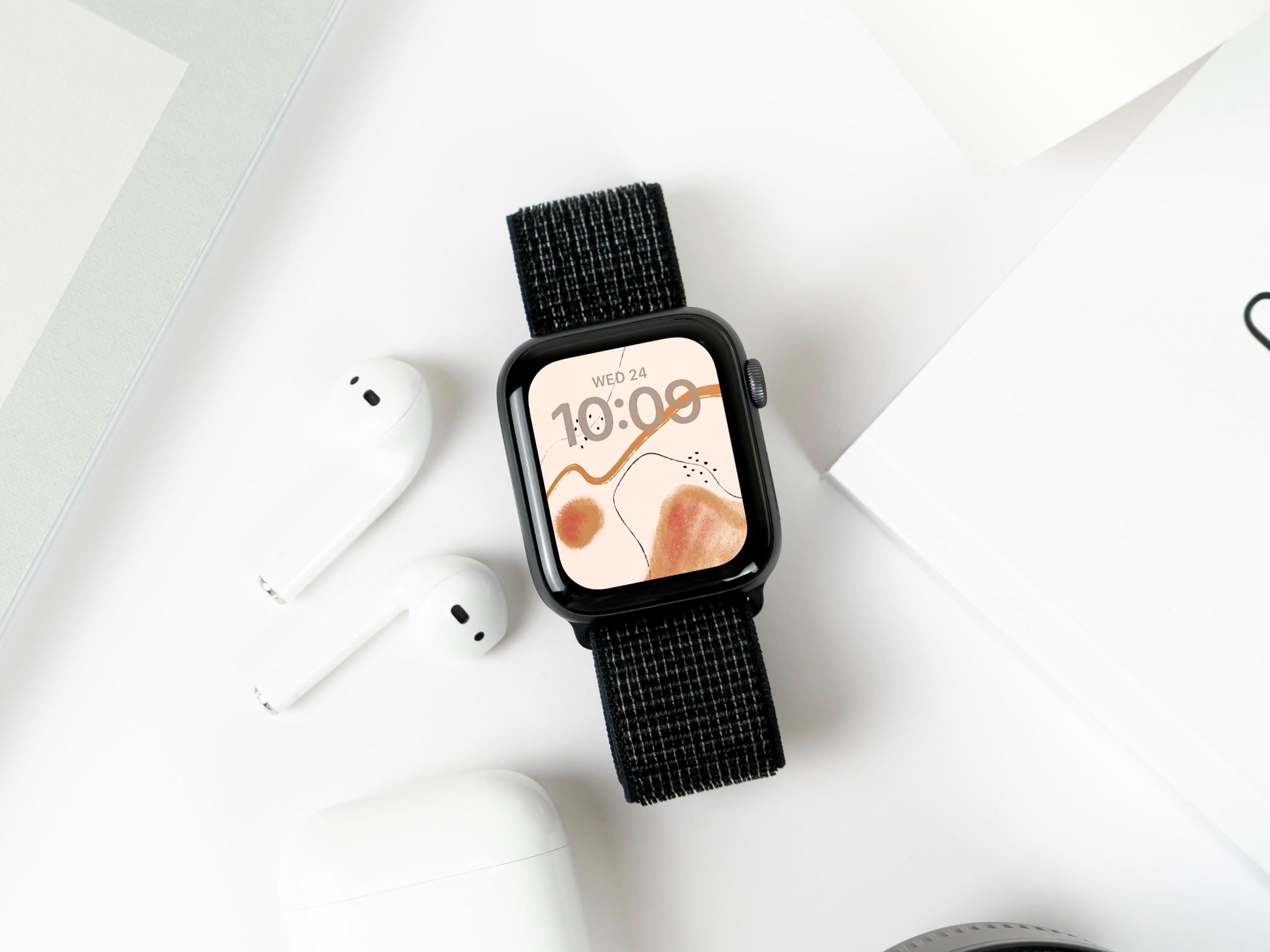 Minimalist Earthy Apple Watch Wallpaper, Neutral Earth Tones, Simple ...
