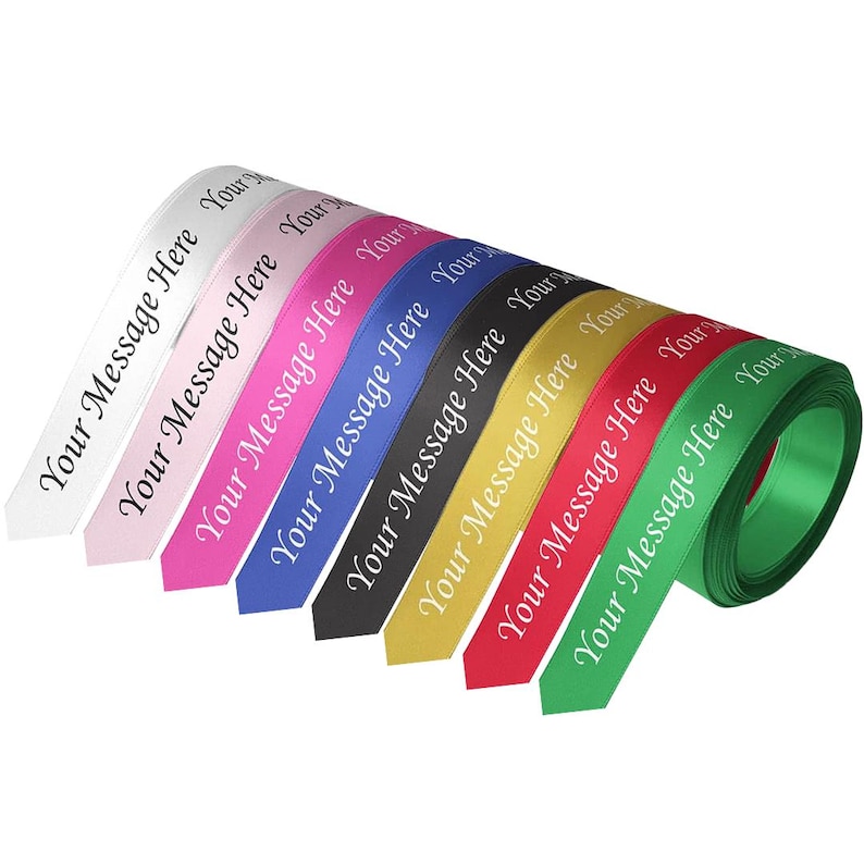 Personalised Ribbon - 15mm Width - Personalised Printed Ribbon, Custom ...