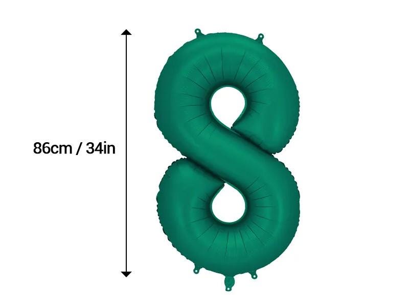 Bottle Green Number Balloons 0–9 Giant 86cm / 34" Helium Foil Balloons ...