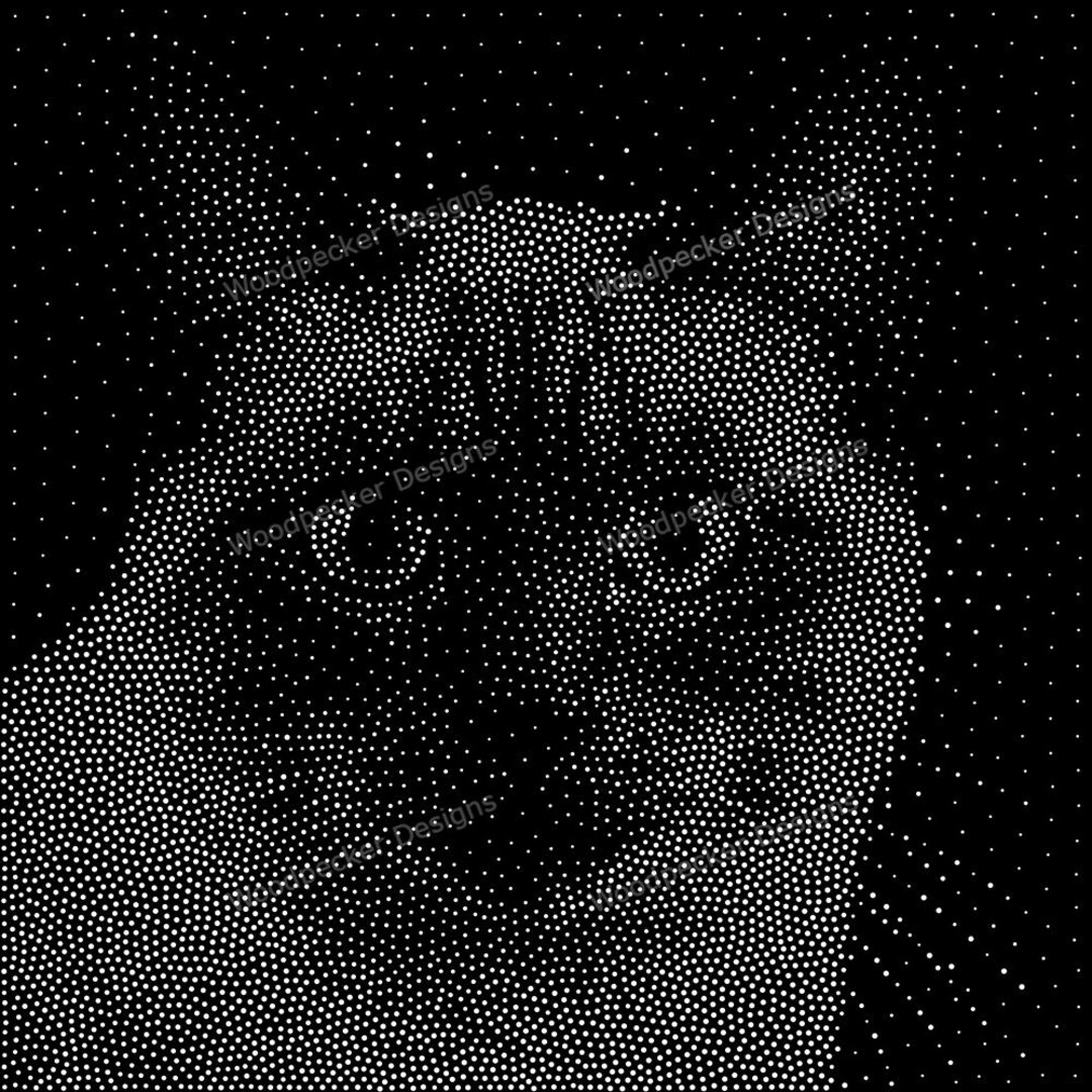 Siamese Cat Stipple Art Downloadable CNC and Laser Files (png/dxf/svg ...