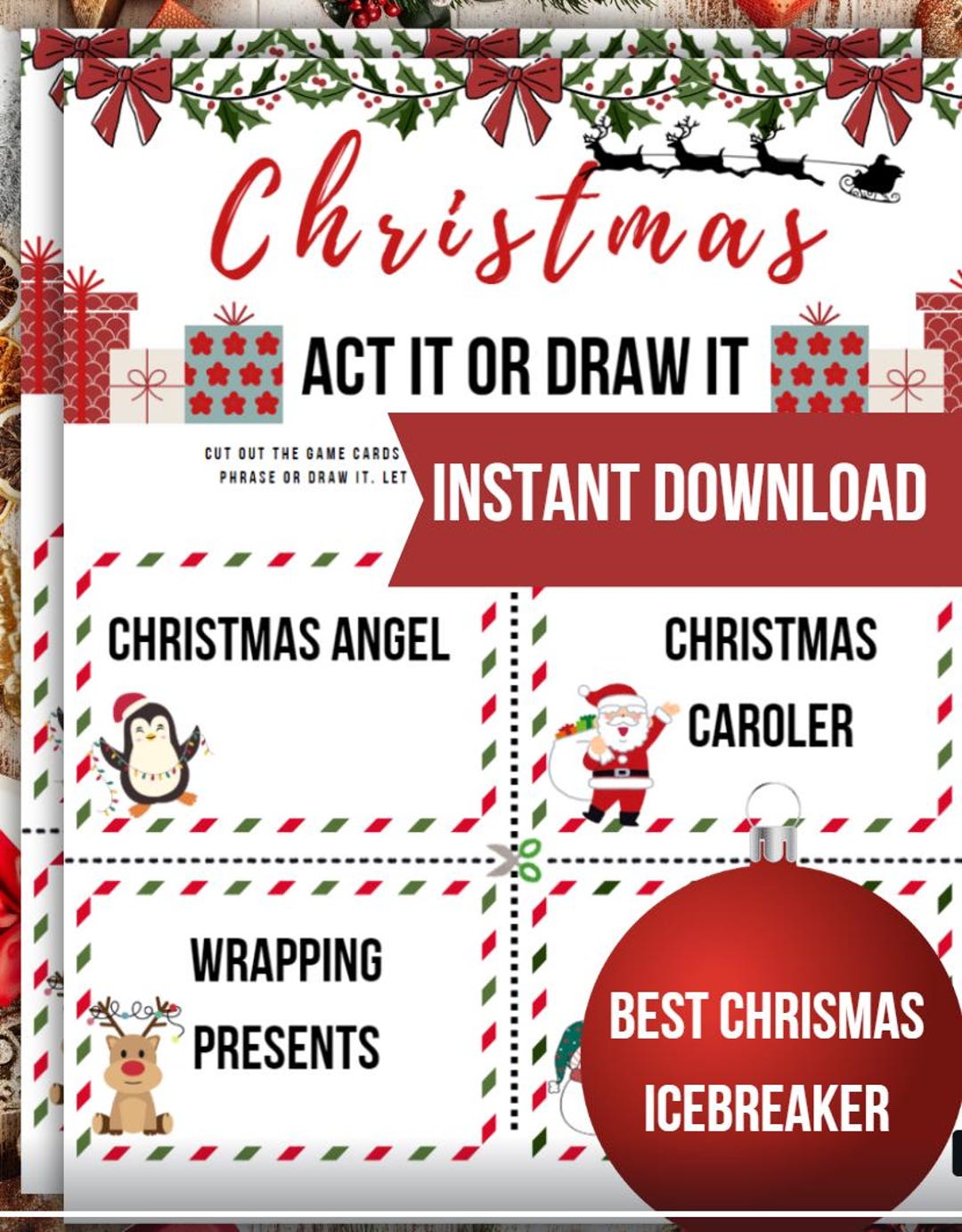 Christmas Act It or Draw It: Holiday Fun for Everyone! Santa’s Sleigh ...