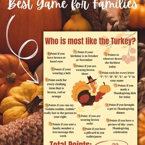 Who is Most Like the Turkey? | Thanksgiving Family Game | Digital ...