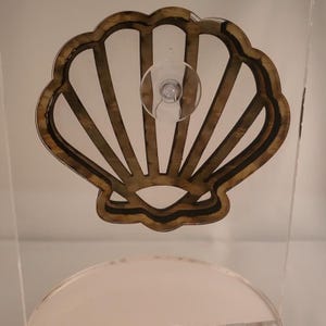 Clam Shell Sea Glass Shadowbox Display, Window Hanging, Double-sided ...