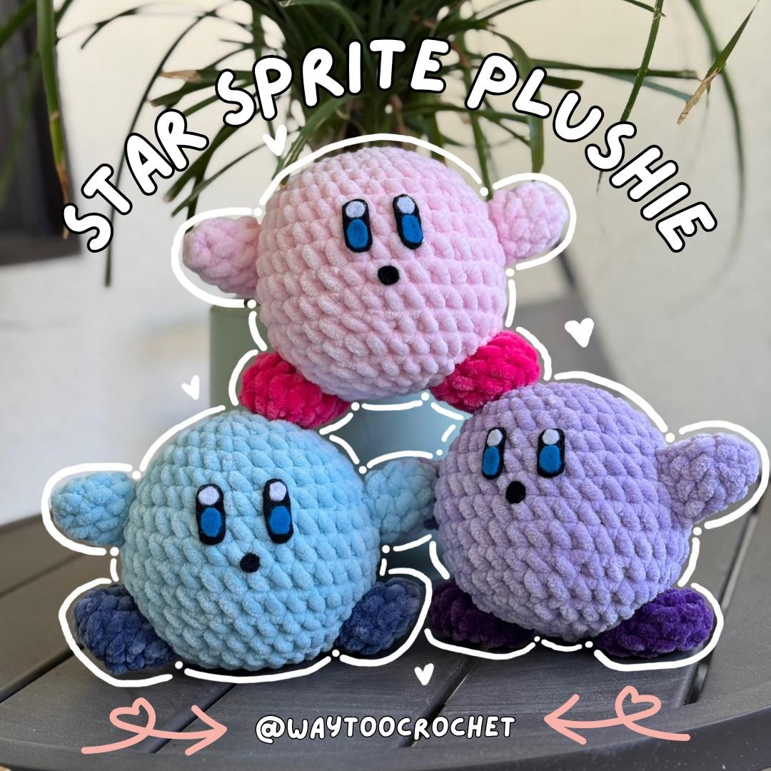 Crochet Star Sprite Plushie | Inspired by Kirby - Etsy Canada