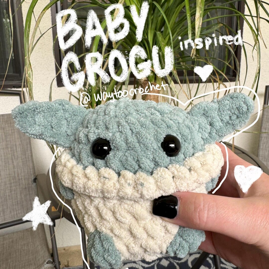 Baby Grogu Inspired Chunky Crochet Plushie Chunky Grogu Inspired ...