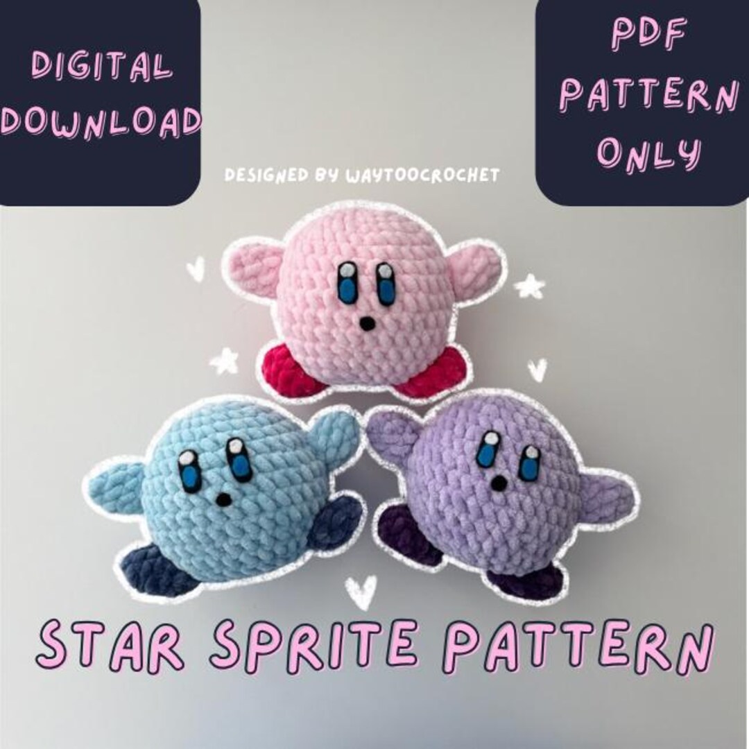 Crochet Star Sprite Pattern | Inspired by Kirby | Beginner Pattern ...