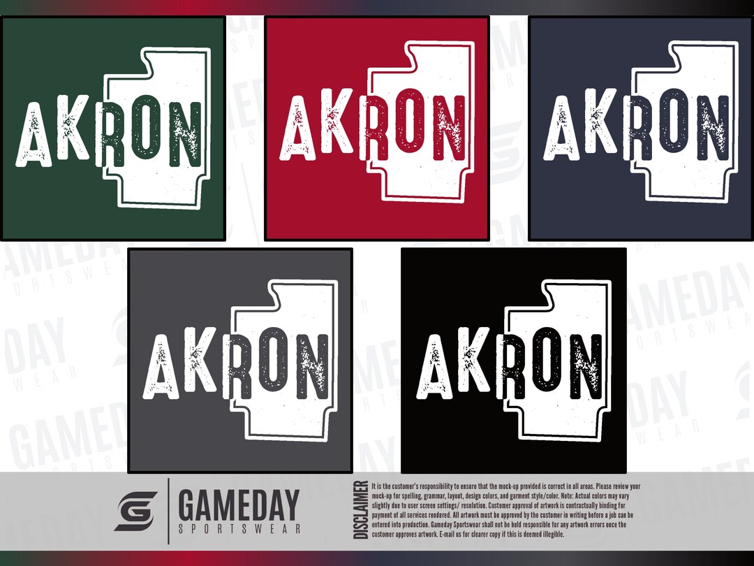 Akron Outline: Vintage-inspired Akron Design - Etsy