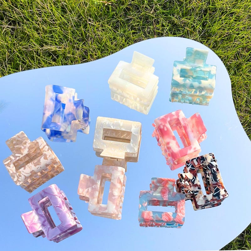 Acetate Mini Claw Clips - Etsy UK