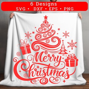 Merry Christmas SVG Bundle - Cut File, Clipart, Merry Christmas Outline ...