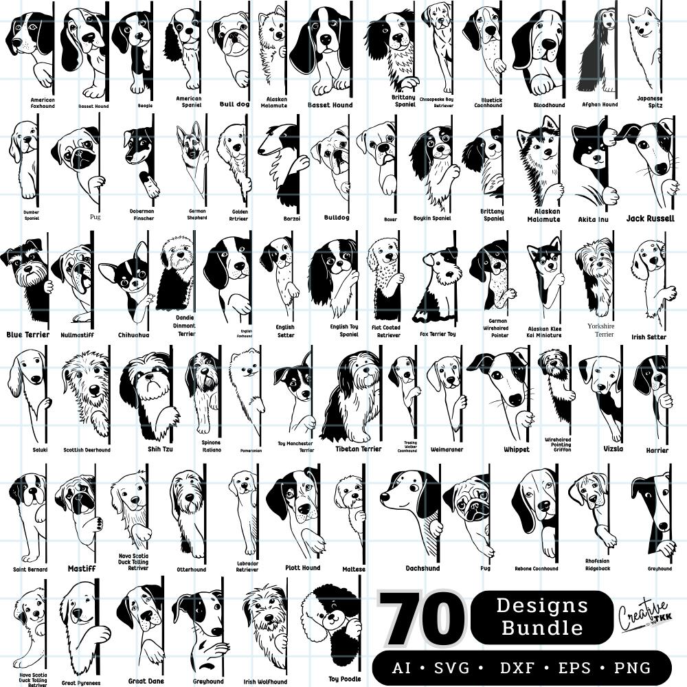 PEEKING DOG SVG, Peeking Dog Clipart, Peeking Dog Svg Files for Cricut ...