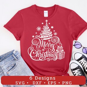 Merry Christmas SVG Bundle - Cut File, Clipart, Merry Christmas Outline ...
