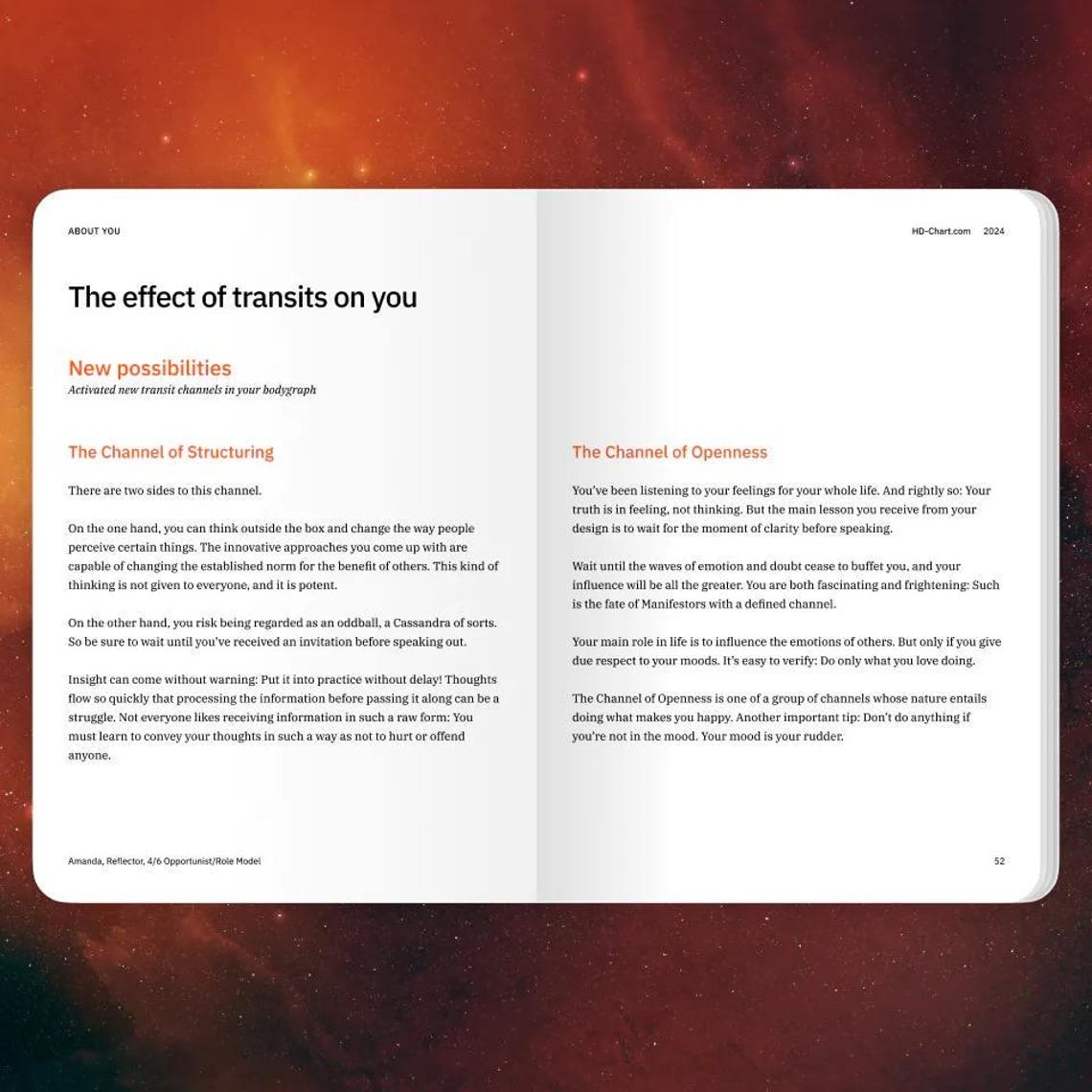 Human Design Full Reading, Human Design Full Chart, Human Design Report ...