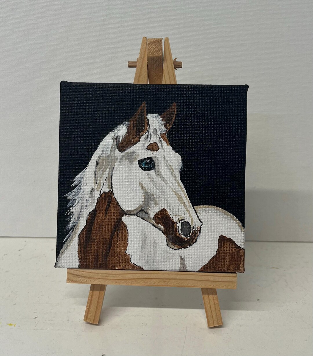Miniature Blue Eyed Pinto Painting - Etsy