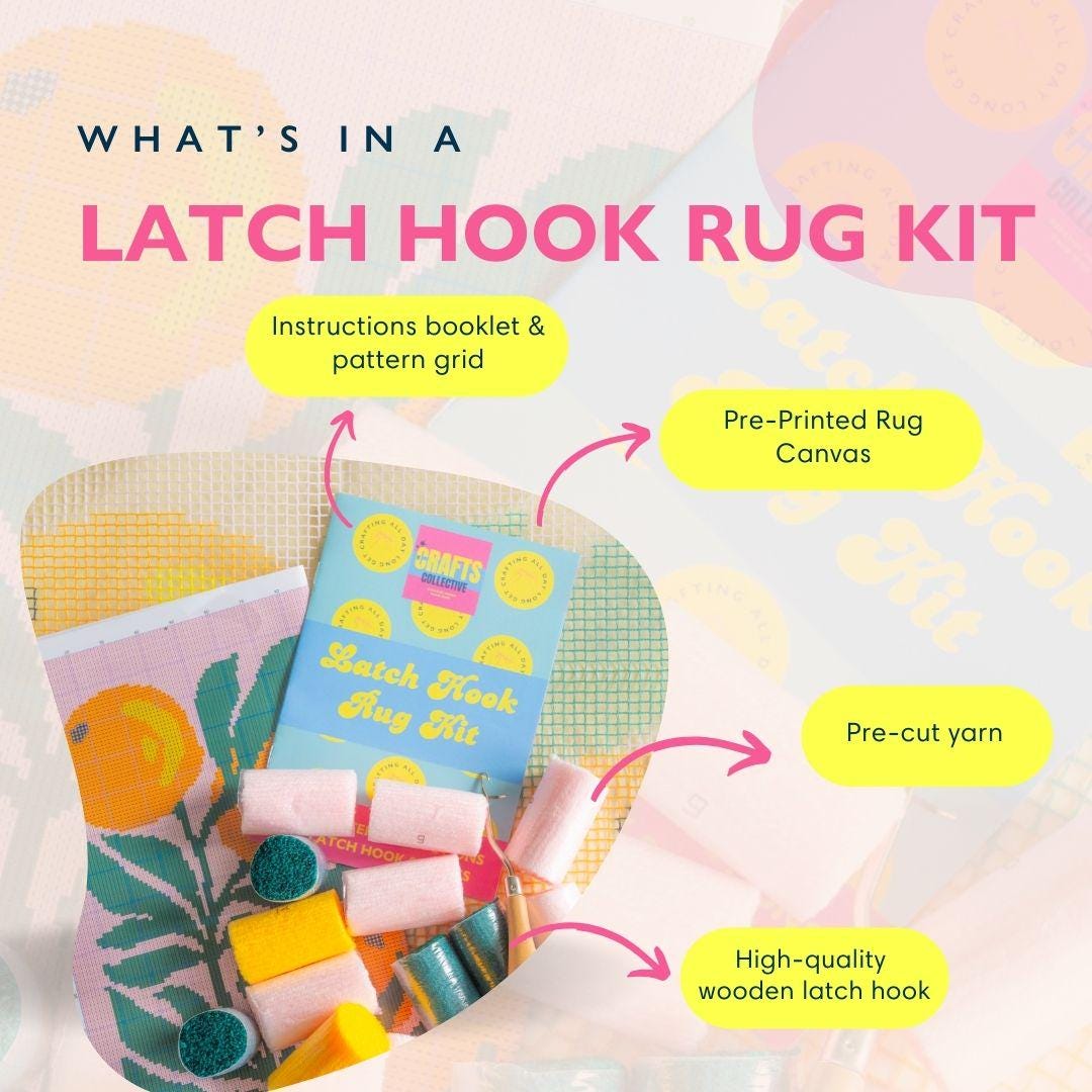 Arch Geometry Latch Hook Rug Kit - Etsy