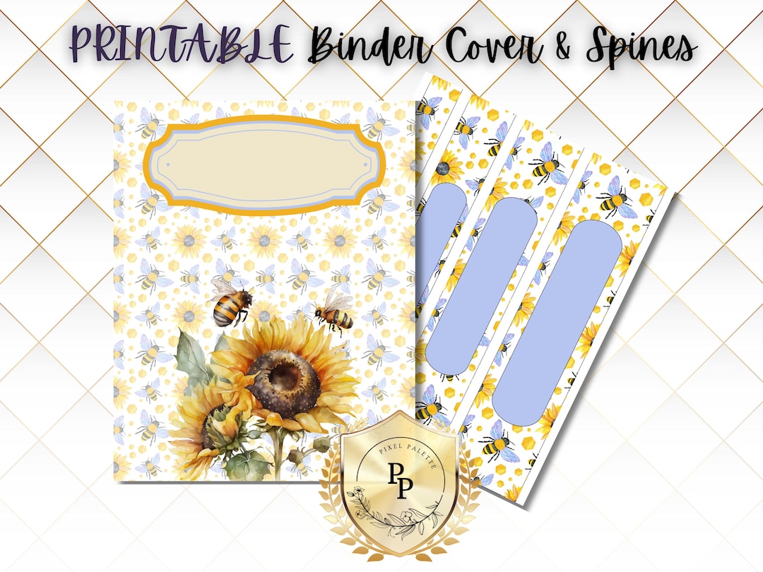 Printable Binder Cover With Spines, Elegant Printable Covers and Spines ...