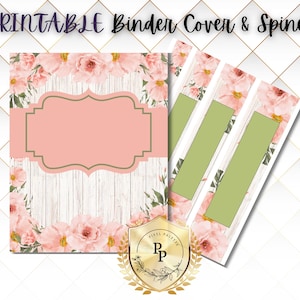 Printable Binder Cover and Spines: Customizable & Aesthetic Binder ...