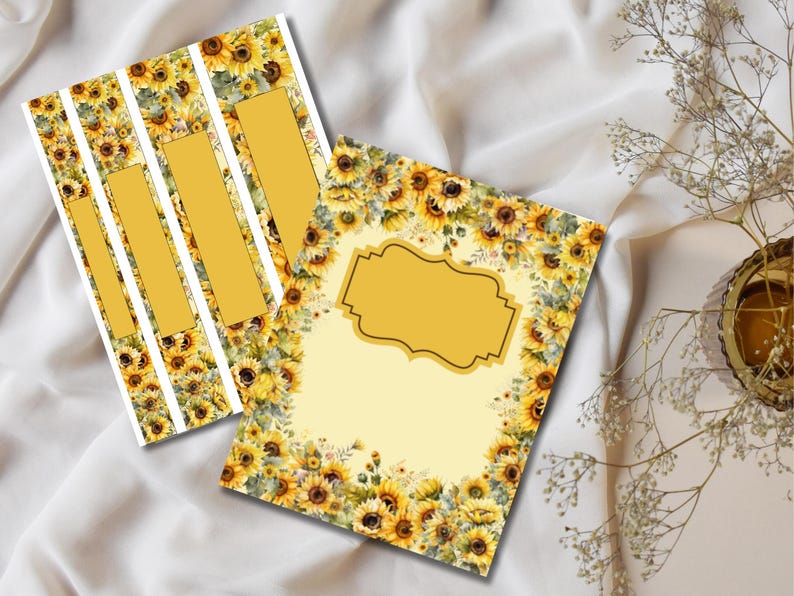 Printable Binder Cover With Spines, Sunflower Printable Covers and ...