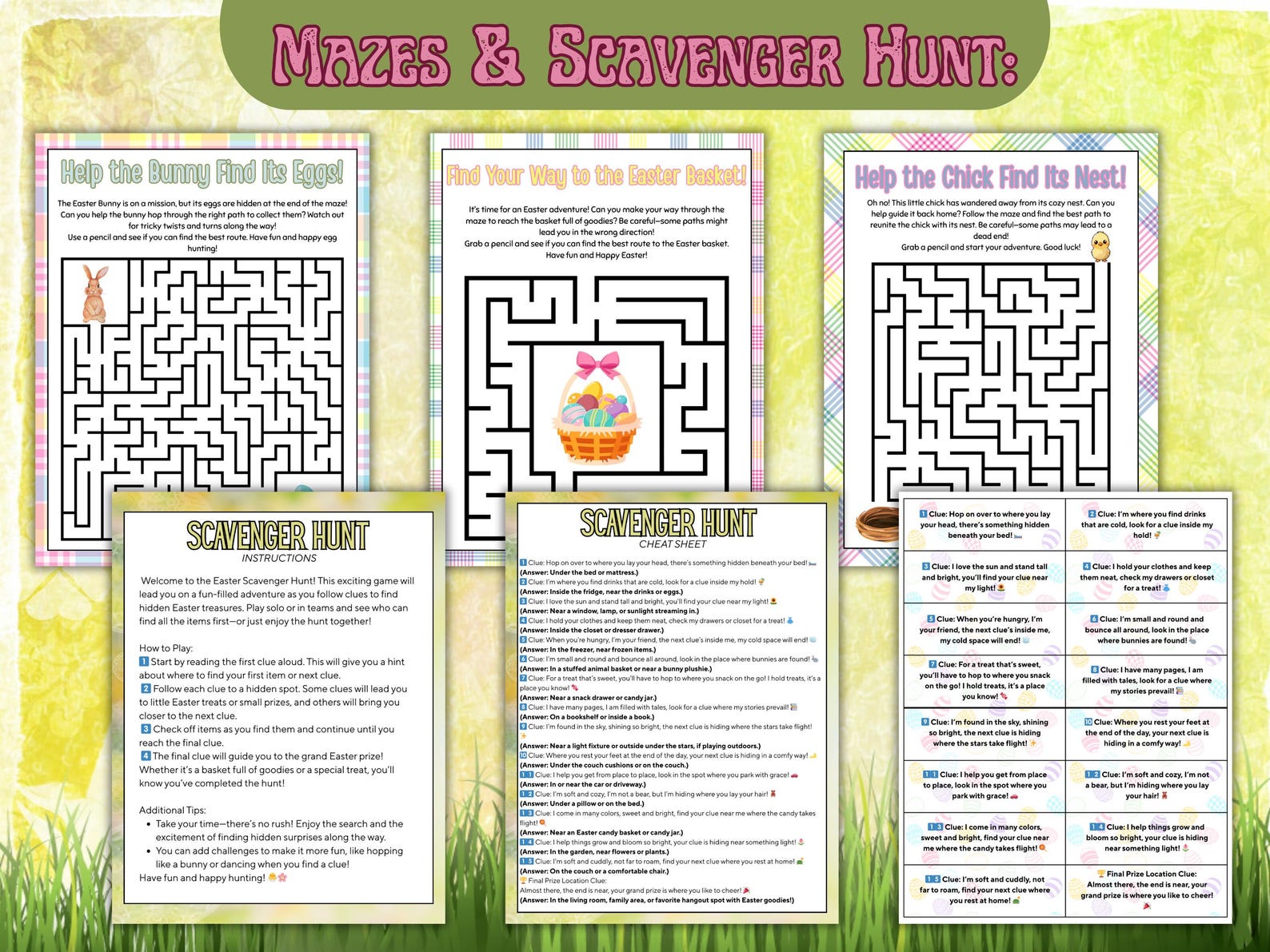 Printable Easter Activity Book | Kids Easter Games & Coloring Pages ...