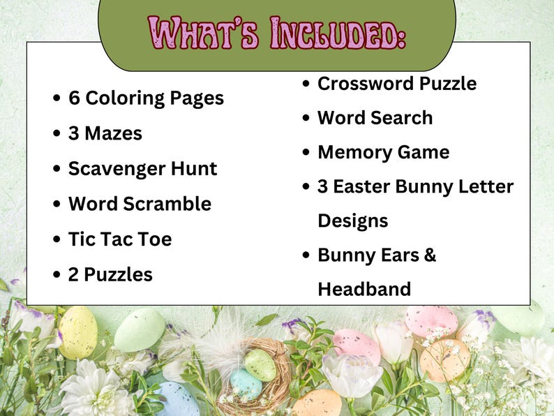Printable Easter Activity Book | Kids Easter Games & Coloring Pages ...