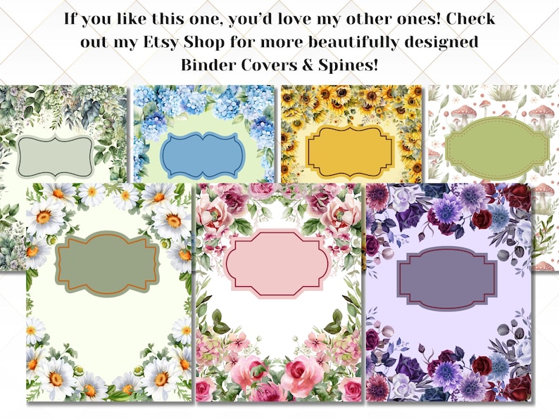 Printable Binder Cover and Spines: Customizable & Aesthetic Binder ...