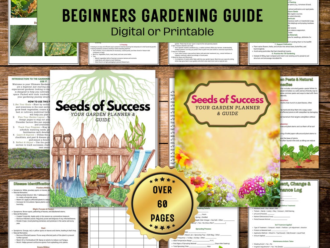 Printable Gardening Planner | Garden Journal, Plant Care Tracker, Seed ...