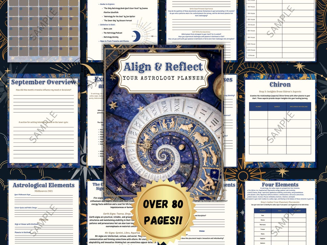 Astrology Planner: Lunar Phases, Zodiac Signs, Birth Chart (digital or ...