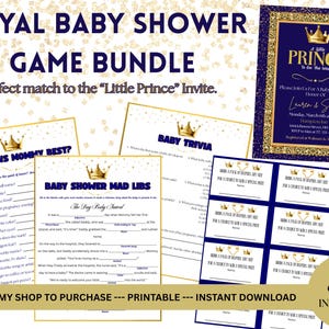 Prince Baby Shower Invitation Template — Editable Canva & PDF Invite ...